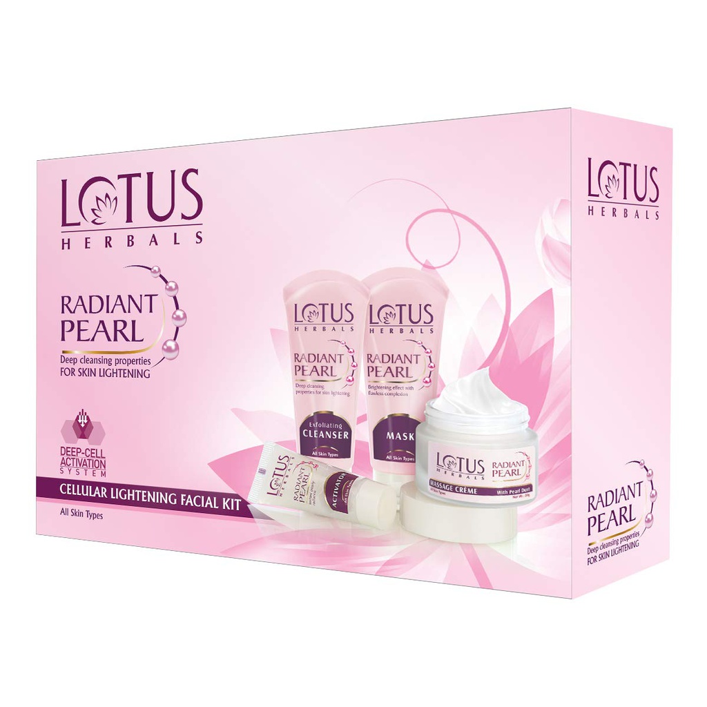 Lotus Herbal Radiant Pearl Cellular Lightening Facial Kit | Jeevee