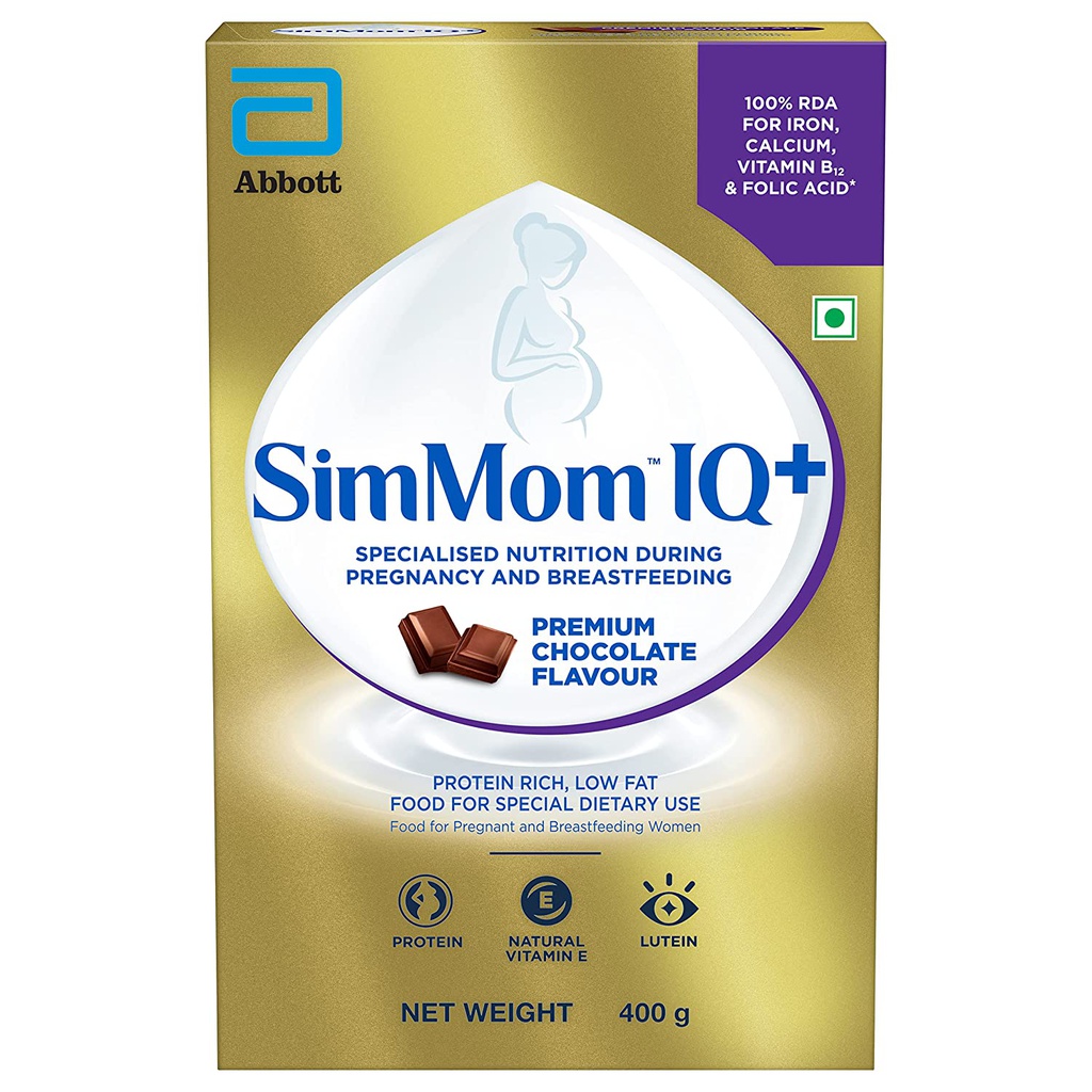 Simmom Iq+ Maternal Nutrition With Dha Health Drink - 400 G (chocolate ...