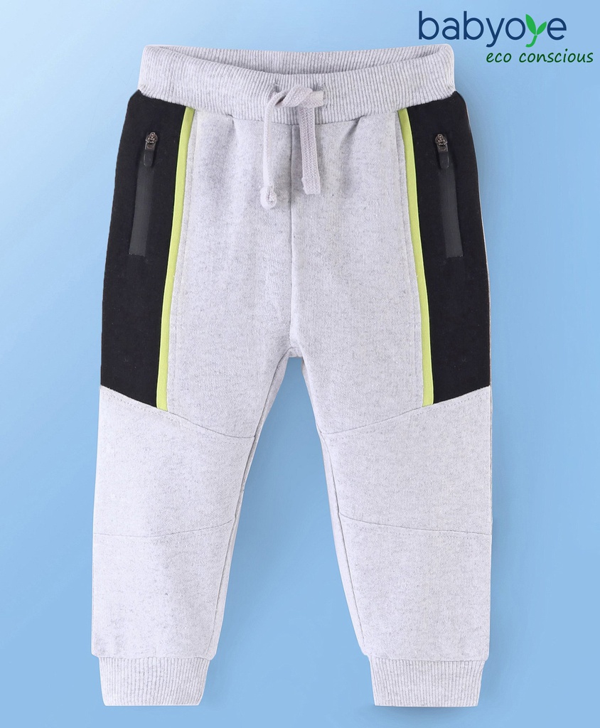 Babyoye Dyed Full Length Lounge Pants - Grey (12-18 Months) | Jeevee