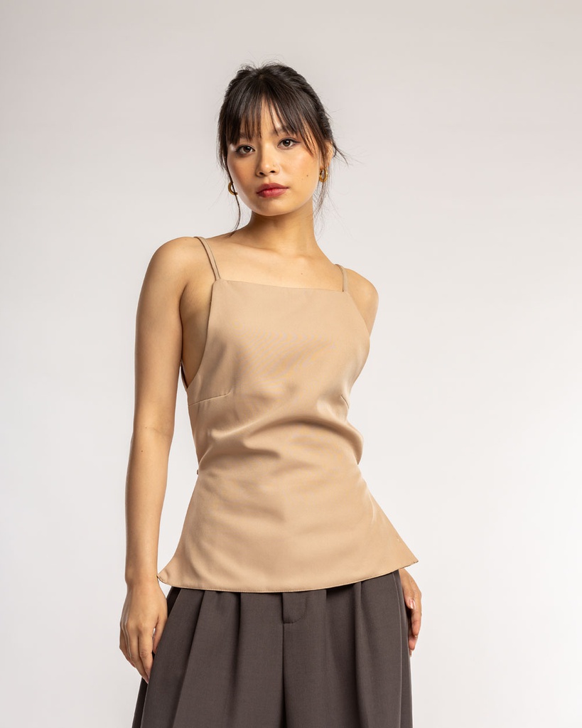 Salt Solid Color Backless Top (m) | Jeevee
