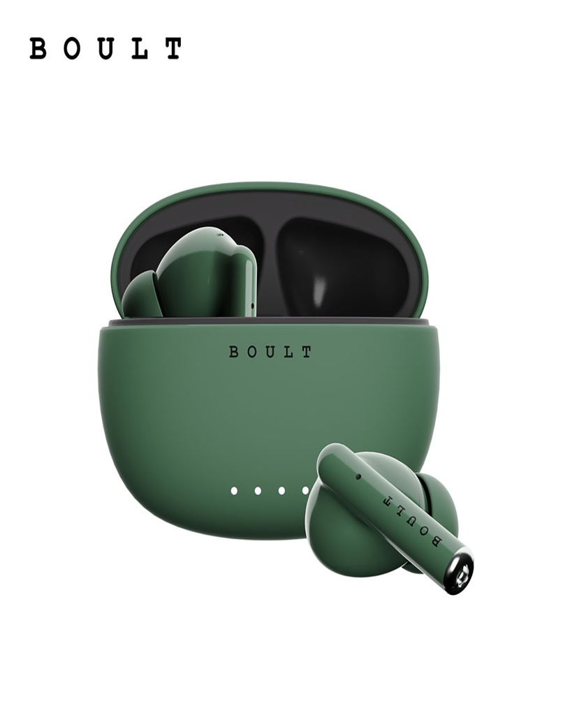 Boult Wireless Earbud 40 Hrs Play Time Fast Charging Enc - Green | Jeevee