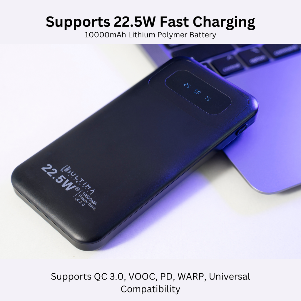 Ultima Boost 141 10000 Mah Powerbank Pd 22.5w Fast Charging-black | Jeevee