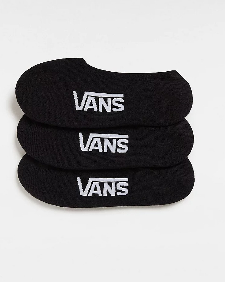 Vans Classic No Show Socks (3 Pairs) Black | Jeevee