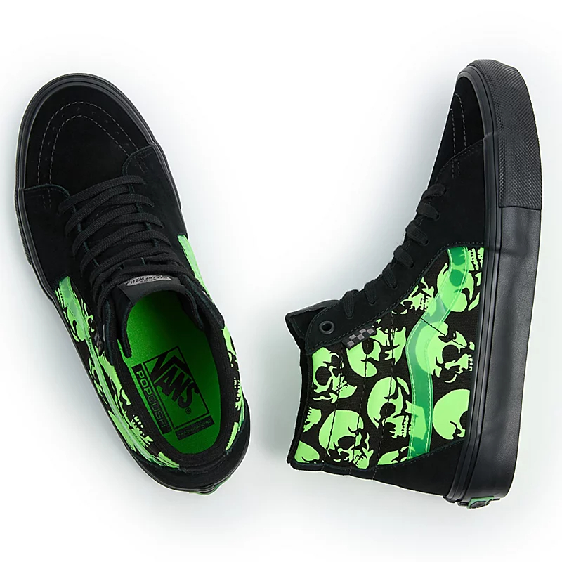 Vans Skate Sk8-hi Glow Skulls Shoes For Unisex (eu:39) | Jeevee