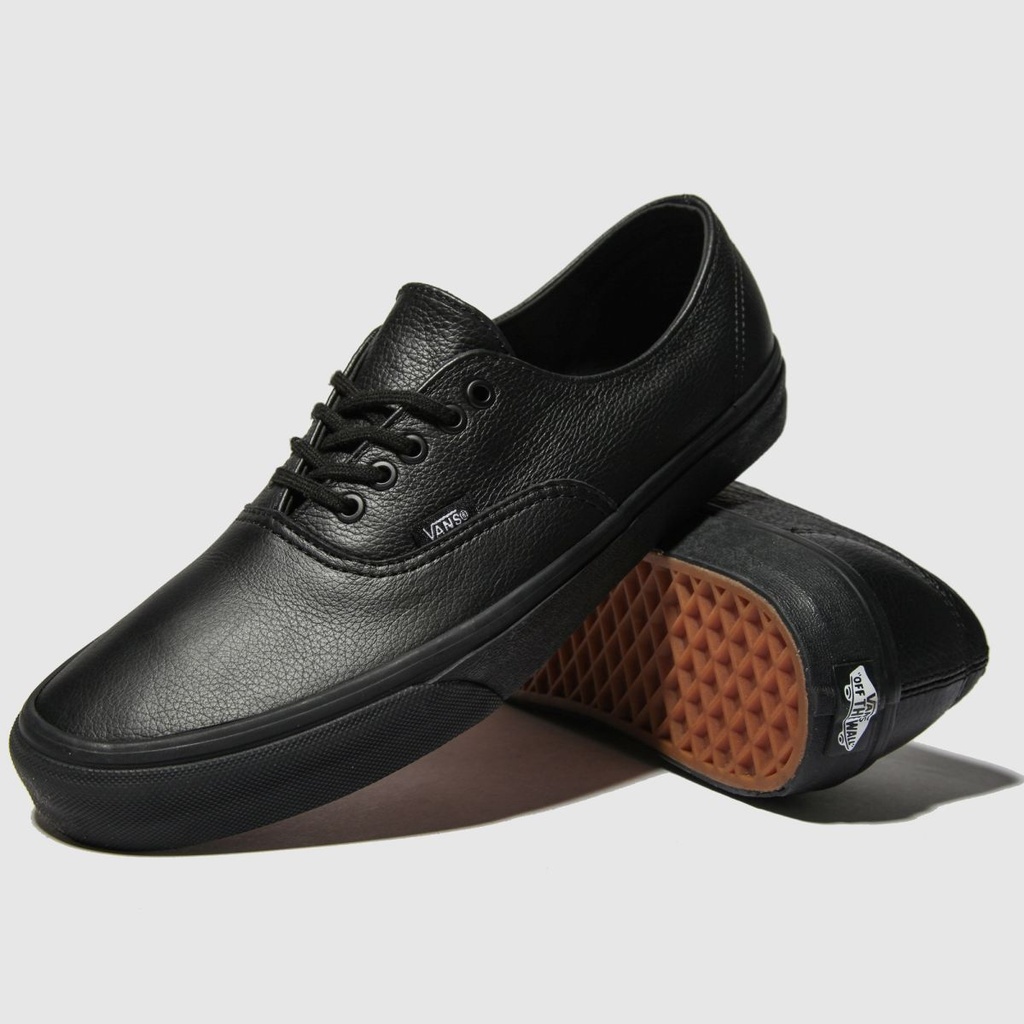 Vans Black Authentic Leather Shoes For Unisex 2234f (eu:42) | Jeevee
