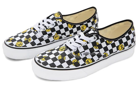 Vans Smiley Checkboard Black White Shoes 2303s (eu:40.5) | Jeevee
