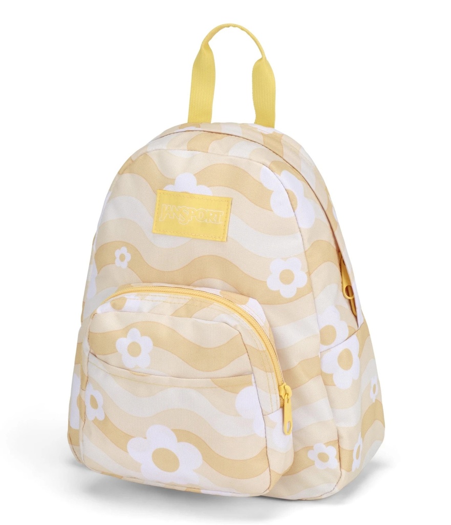 Jansport Half Pint Yellow Floral Backpack For Unisex | Jeevee