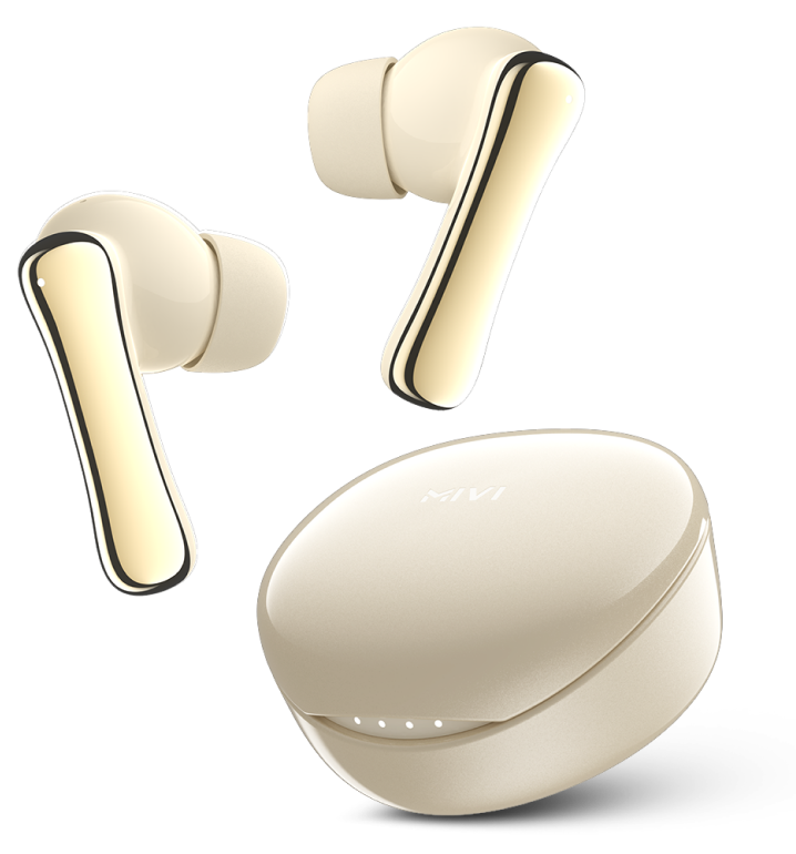 Mivi Duopods A850 Tws Earbuds | Metallic Finish| (ivory) | Jeevee