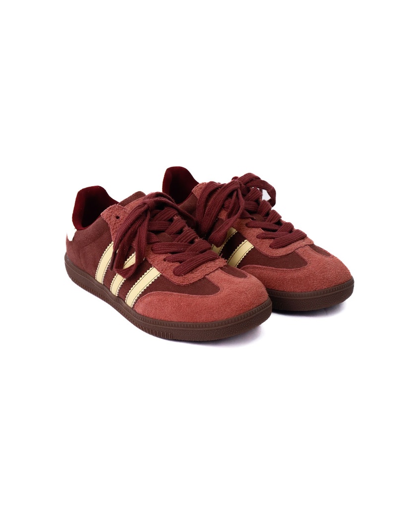 Salt Suede Leather Sneaker - Maroon (eu:35) | Jeevee