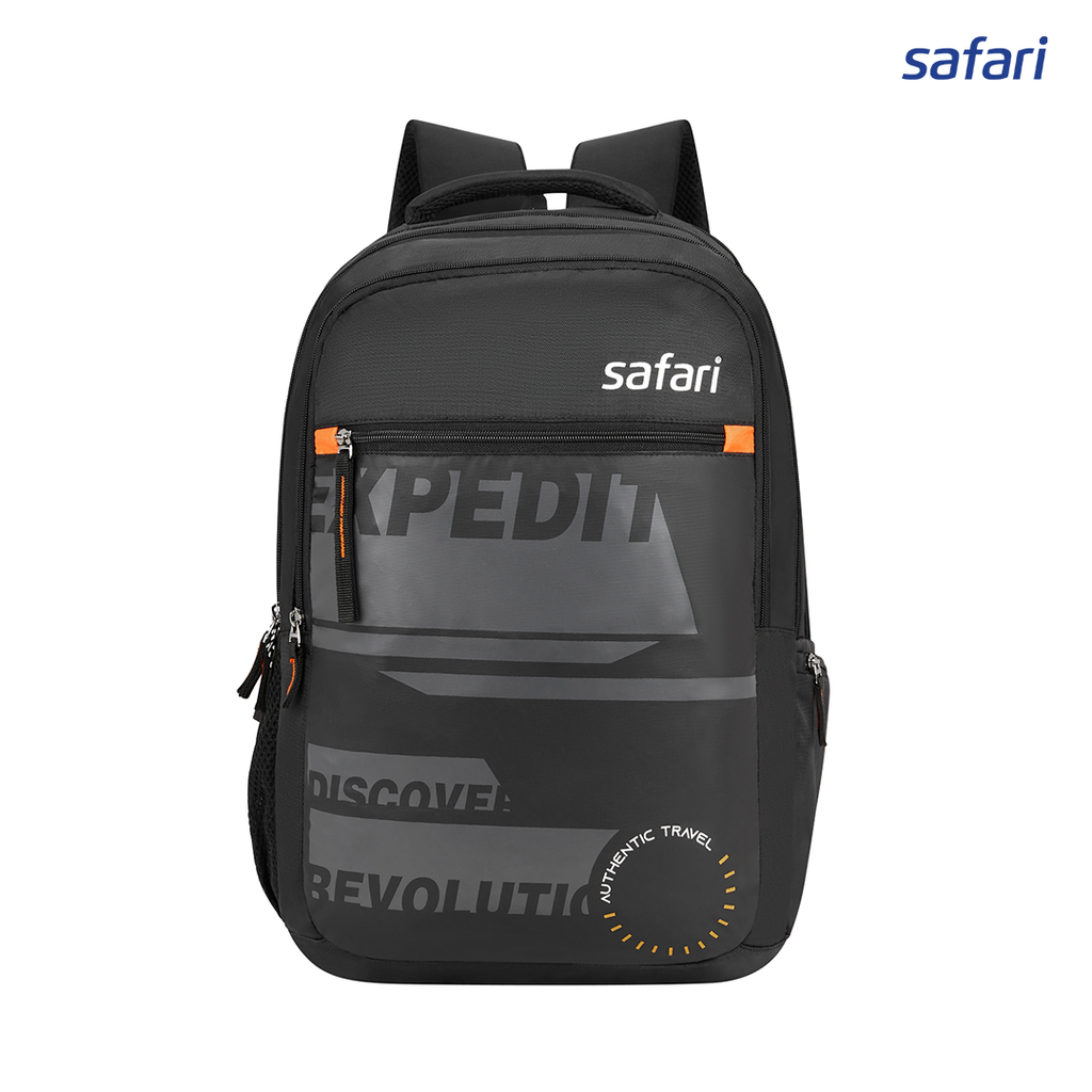 Safari Arrow Backpack 19 Inch 3 Compartment (black) | Jeevee