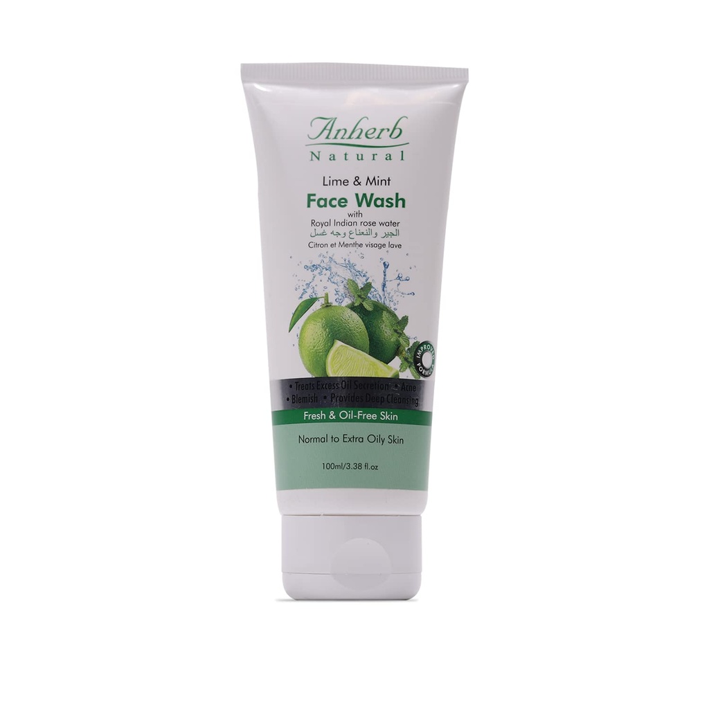 Anherb Natural Lime & Mint Facewash 100gm | Jeevee