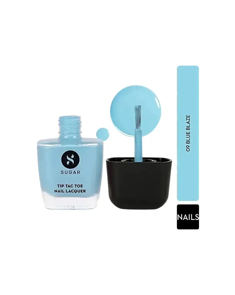Sugar Cosmetics Tip Tac Toe Nail Lacquer (09 Blue Blaze) | Jeevee