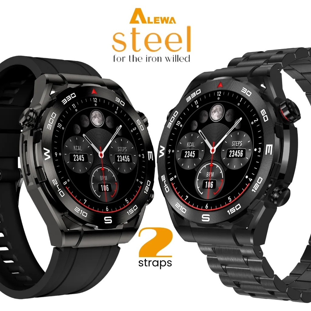 Alewa Am13 Stylish Steel Band1.4 Inch Amoled Displaysmart Watch | Jeevee