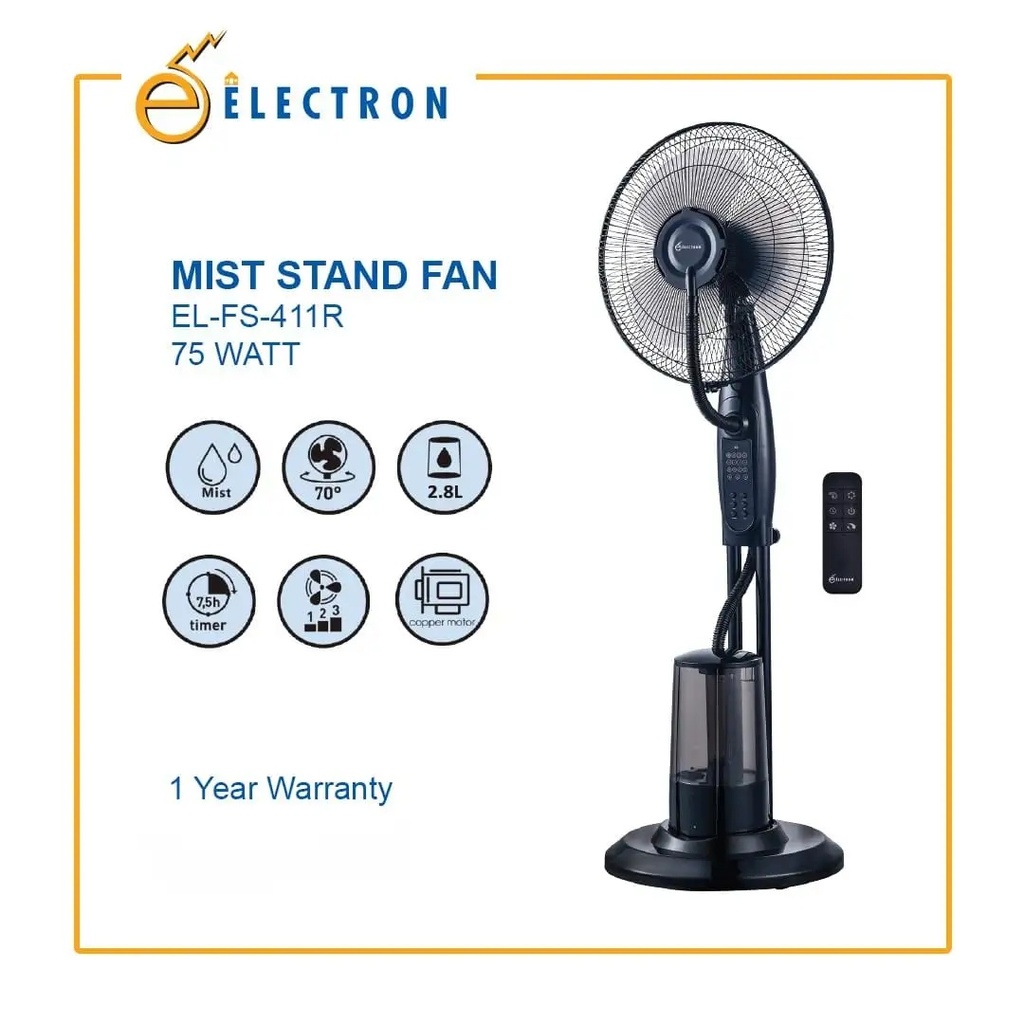 Electron Mist Stand Fan - El-fs-411r (75w) | Jeevee