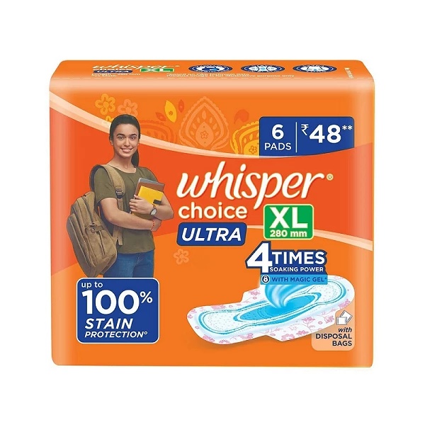 Whisper Choice Ultra Xl 6 Pc Pack | Jeevee