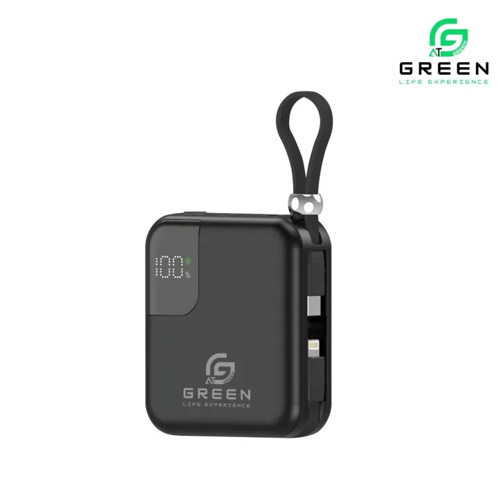 Green Mini Thunder Small Size Power Bank 10000mah (black) | Jeevee