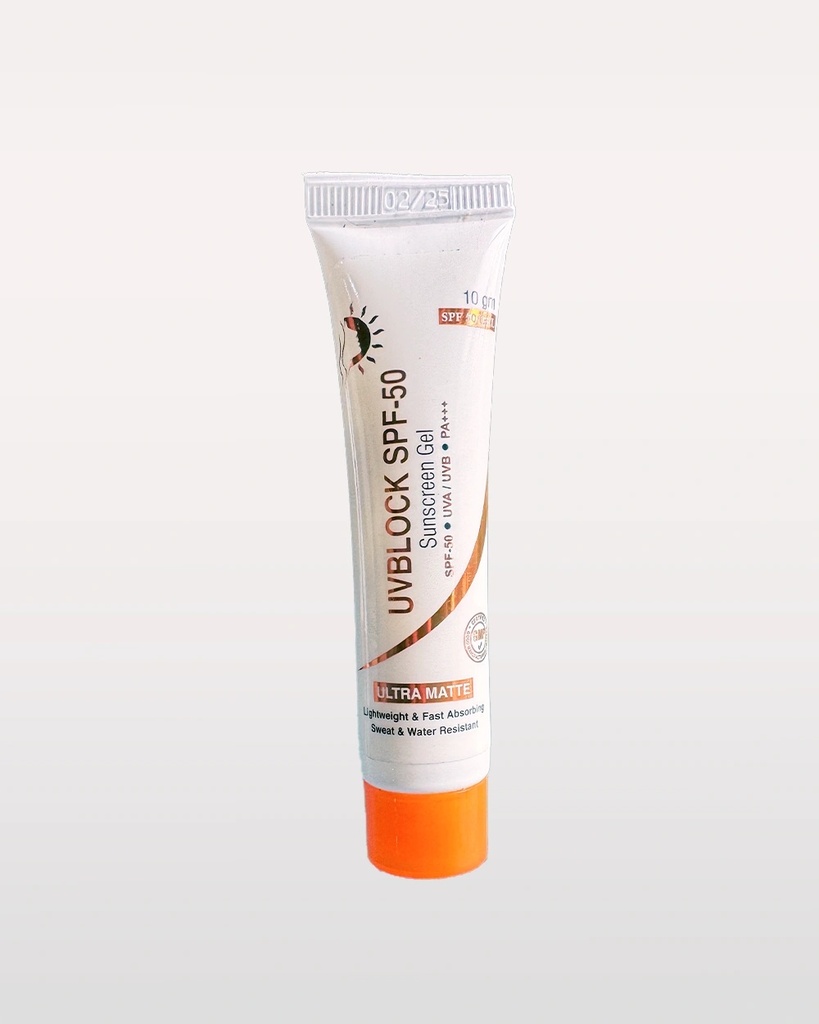 Uv Block - 50 Sunscreen Ultra Matte Gel - 10ml | Jeevee
