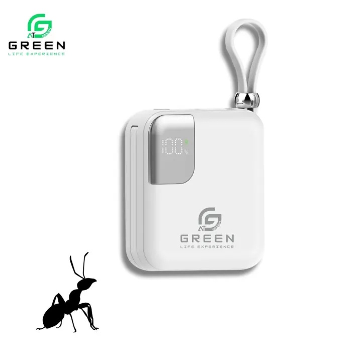 Green Mini Thunder Small Size Power Bank 10000mah (white) | Jeevee