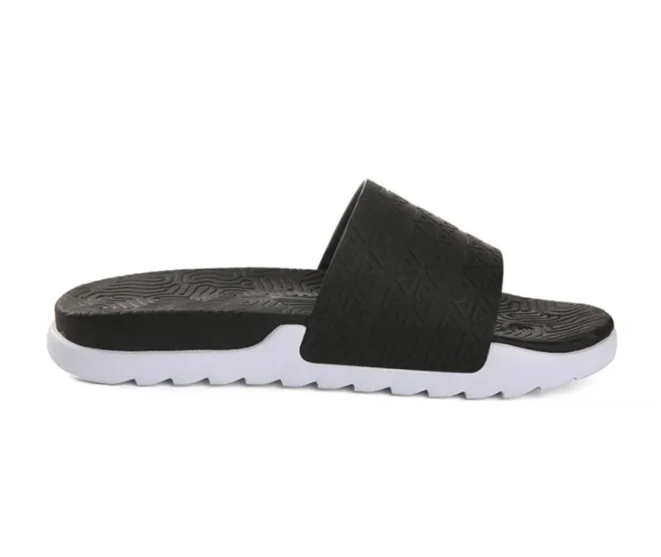 Peak White/black Sports Slippers (slides) E02768l (eu:36) | Jeevee