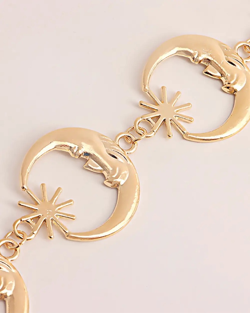 Pepper Metal Moon Chain Belt Gold | Jeevee