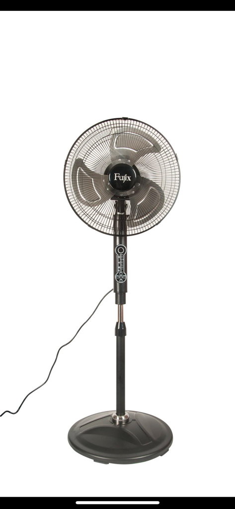 Fujix Metal Stand Fan 16 Inch With Remote Control Black | Jeevee