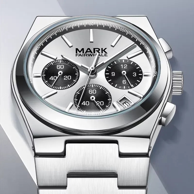 Mark Fairwhale Chronograph Watch Luxury Design Fw-5170 (silver) | Jeevee