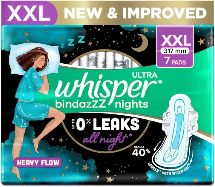 Whisper Ultra Night 7 Pcs- Xl+ | Jeevee