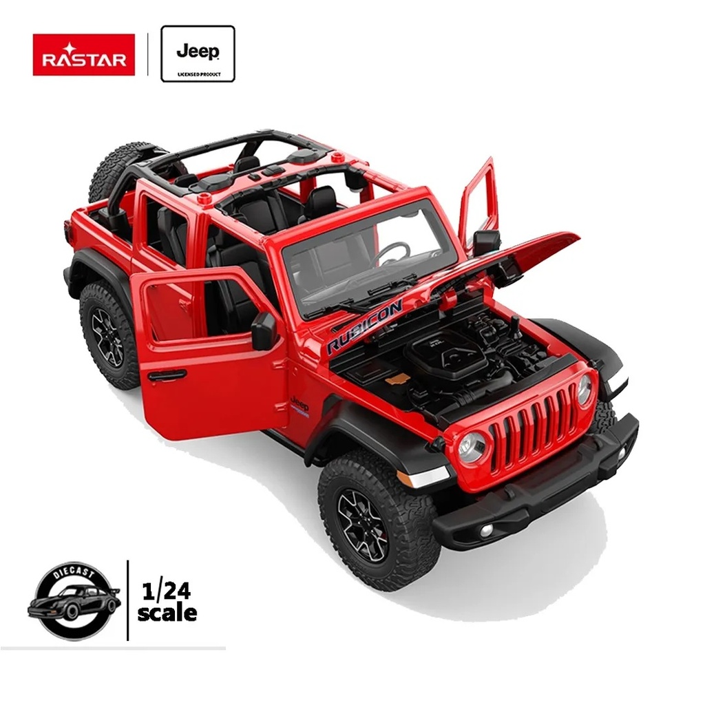 Rastar Die Cast 1:24 Jeep Wrangler Rubicon 4xe (red) | Jeevee