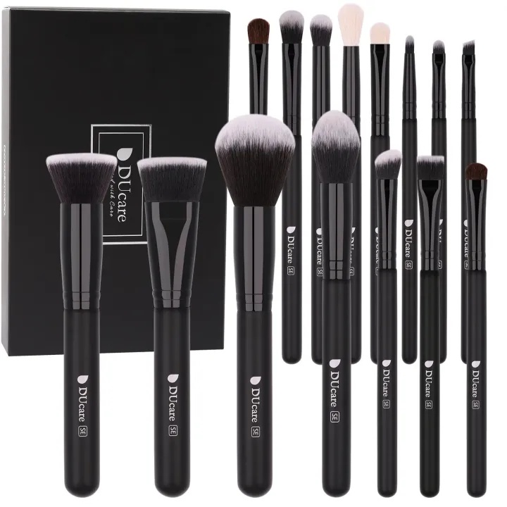 Ducare Classic Black Essential Face & Eye Brush Set | Jeevee